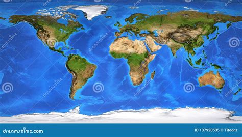 Mapa Do Mundo Liso De Alta Resolu O No Ver O Ilustra O Stock
