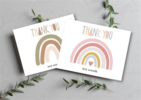 Printable Customizable Thank You Cards Thank You Notes For Teachers