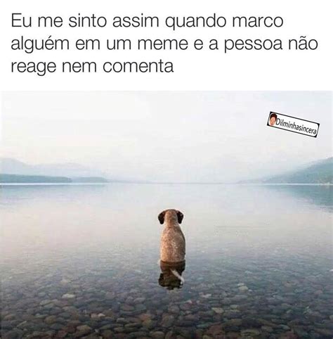 Eu me sinto assim quando marco alguém em um meme e a pessoa não reage