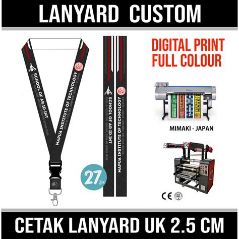 Jual LANYARD CUSTOM DIGITAL PRINT 1 Sisi Tali 2 5 Cm Gantungan