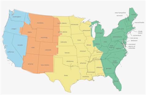 Printable Us Map With Time Zones