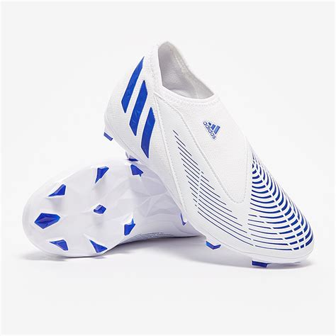 adidas Predator Edge 3 Sin Cordones FG para niños Blanco Hi Res Azul