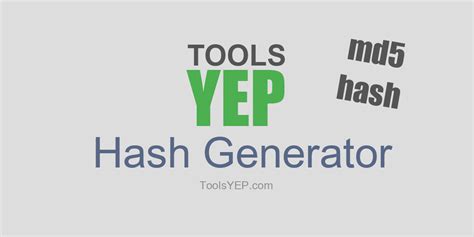 Md5 Hash Generator ToolsYEP