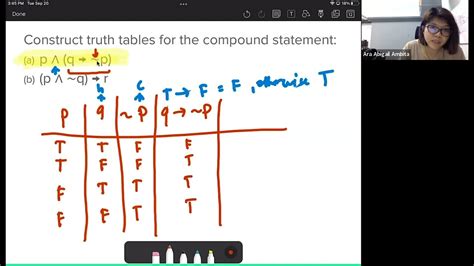 14 example3 truth table of compound statements youtube