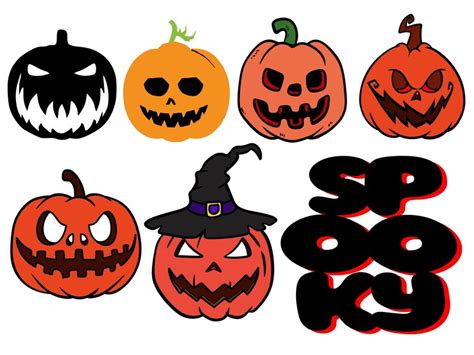 Pumpkin Face Svg Bundle Svg Bundle Pumpkin Svg Etsy