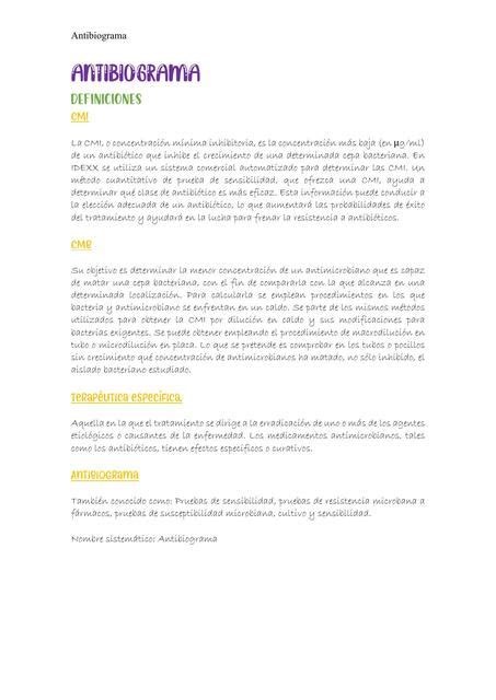 Antibiograma Daniella Cholula UDocz