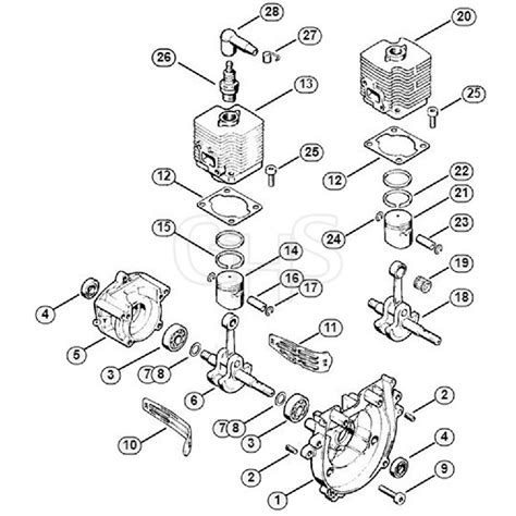 Genuine Stihl FS48 A Crankcase Cylinder GHS