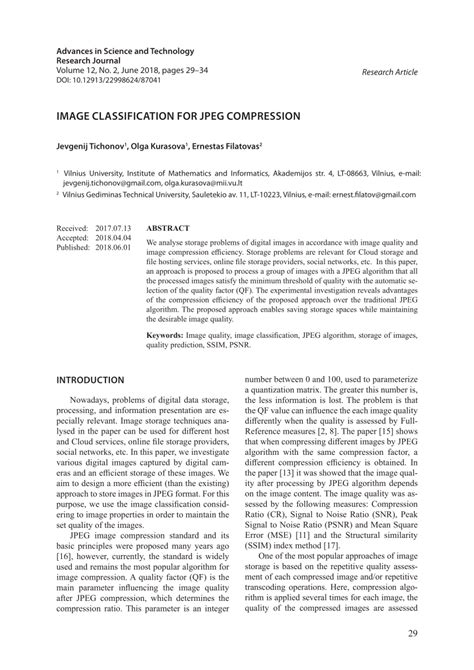 pdf image classification for jpeg compression
