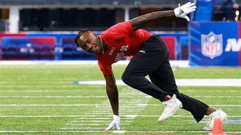 Wide Receiver Zay Flowers 2023 NFL Scouting Combine Workout