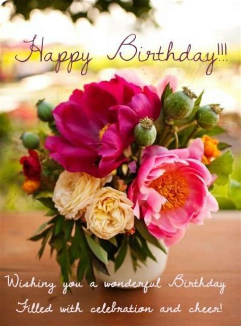 Birthday Wishes With Fresh Flowers At Sharron Alexander Blog