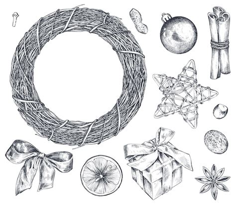 Collection D objets De Noël Guirlande étoile Coffret Cadeau épices Et