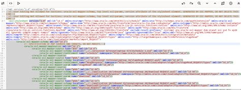 edit xslt code in the mapper