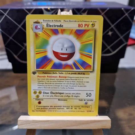 CARTE POKÉMON ÉLECTRODE 21 102 Rare Set de Base Wizards ÉDITION 1 FR