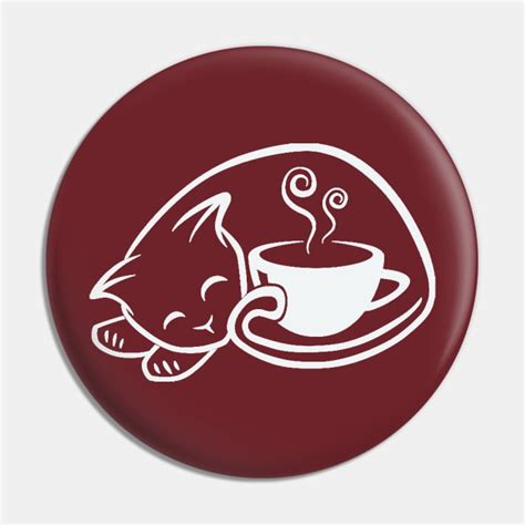 Cat And Coffee Cat And Coffee Pin Teepublic