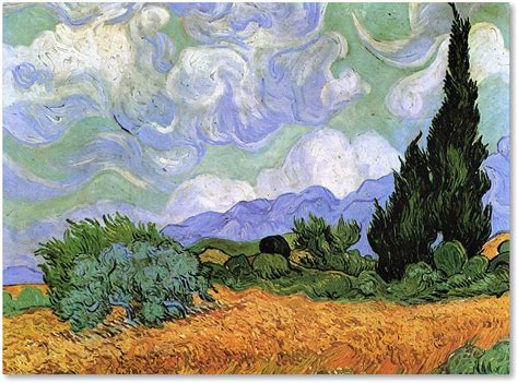 Amazon Trademark Art Vincent Van Gogh Wheatfield With Cypresses