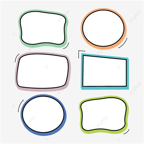 Cute Unique Text Boxes Set Vector Text Box Line Text Box Banner