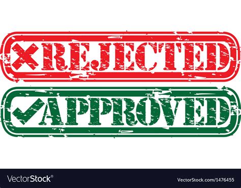 Approved And Rejected Stamp Royalty Free Vector Image