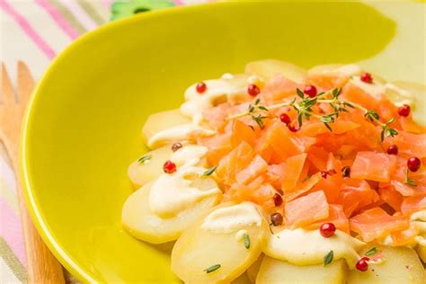Salade de Pommes de Terre Princesse Amandine au Saumon fumé Sauce