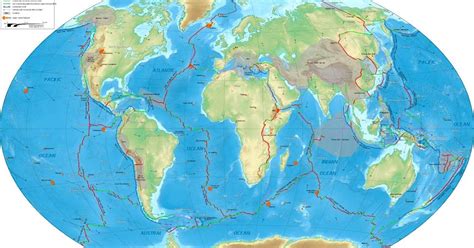 New Detailed Map Showing The Tectonic Plates With Their Movement Vectors