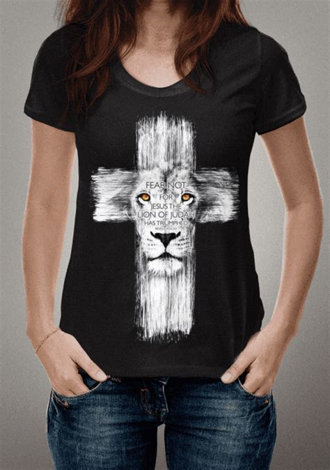 T Shirt Prime Camiseta Evang Lica Le O Tribo De Jud Jesus Cruz R