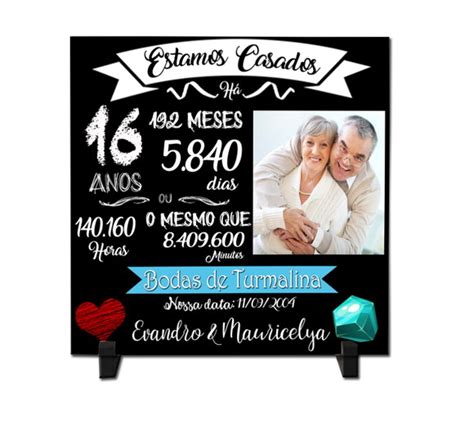 Anos Bodas De Turmalina Produtos Personalizados No Elo