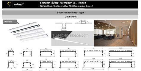 Downlight Recessed Led Linear Light Trimless Embedded Linear Ceiling