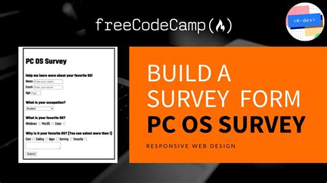 NEW 2022 FreeCodeCamp Build A Survey Form PC OS Survey YouTube