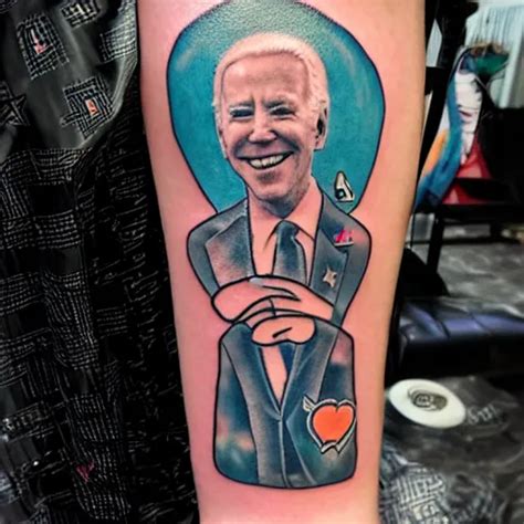 Tattoo Of Joe Biden Marrying Hatsune Miku Stable Diffusion
