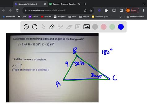 solved determine the remaining sides and angles of the triangle abc
