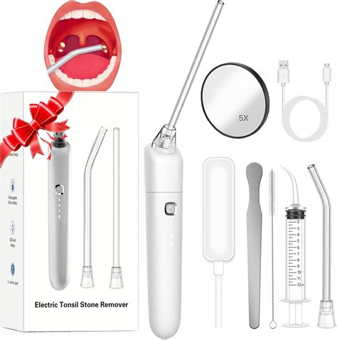 Electronic Tonsil Stone Remover 9PCS Tonsil Stone Removal Kit Vacuum