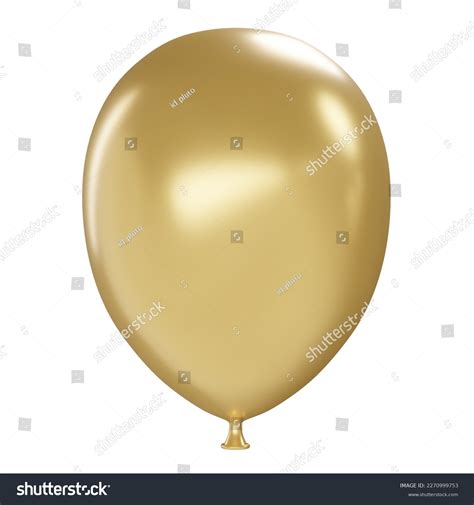 D Illustration Gold Balloon D Render Stock Illustration