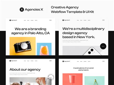 Creative Agency Webflow Template UI Kit Agencies X BRIX Templates
