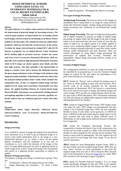 pdf image retrieval scheme using gray level co ocurrance matrix glcm and local binary pattern