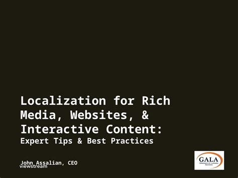 PPTX Localization For Rich Media Websites Interactive Content