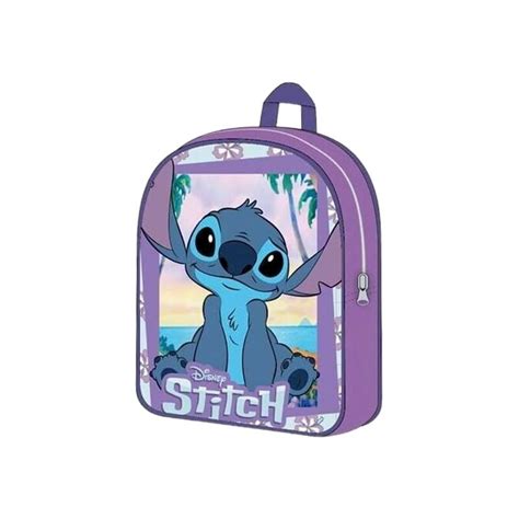 Mochila Pré Escolar 30cm Stitch BASIC Lilás