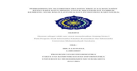 perbandingan algoritma decision tree c4 5 dan …eprints ums ac id 36124 4 halaman depan pdf
