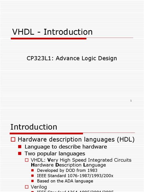 vhdl pdf hardware description language vhdl