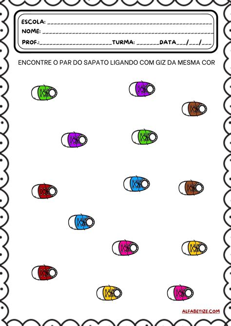 Jogo das cores para atividades de educação infantil molde gratuito