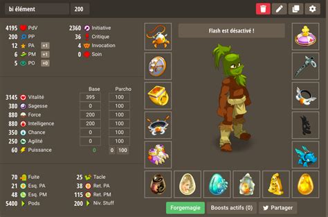 Mode Terre Feu DOFUS STUFF