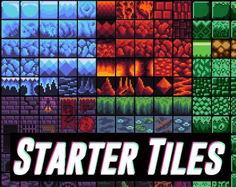 Starter Tiles Platformer By SciGho Pixel Art Games Pixel Art