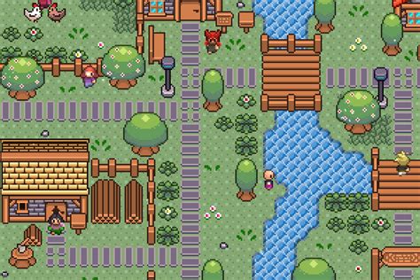 FD Village Tileset 16x16 Pixelart By ELV Games