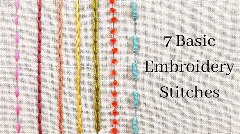 Basic Embroidery Stitches Simple Embroidery Embroidery For Beginners