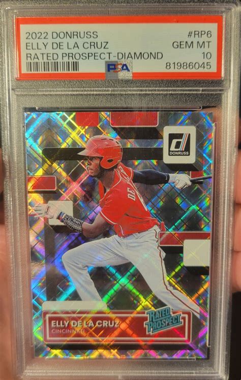 Donruss Diamond Elly De La Cruz Psa Ebay