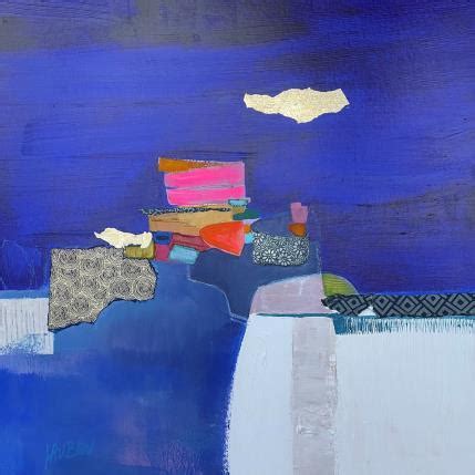 Peinture Le mysterieux village par Lau Blou Carré d artistes