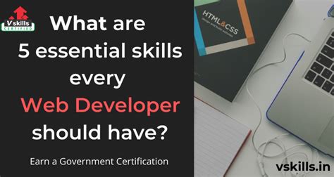what are 5 essential skills every web developer should have vskills blog