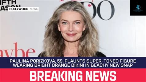 Paulina Porizkova 59 Flaunts Super Toned Figure Wearing Bright Orange
