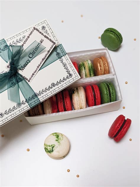 Vegan Christmas Selection Box Of 10 Macarons By English Rose Bakery