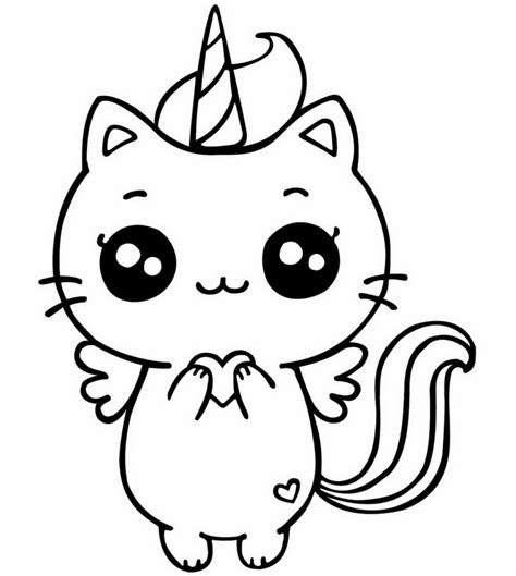 Dibujo De Gato Unicornio Para Colorear Wonder Day
