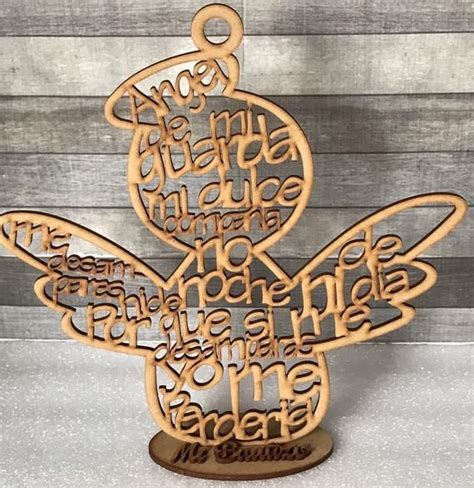 Centro de Mesa con la oración del Angel de Mi Guarda ideal para ya sea