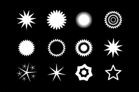 Coleção de estrelas abstratas Vetor Premium